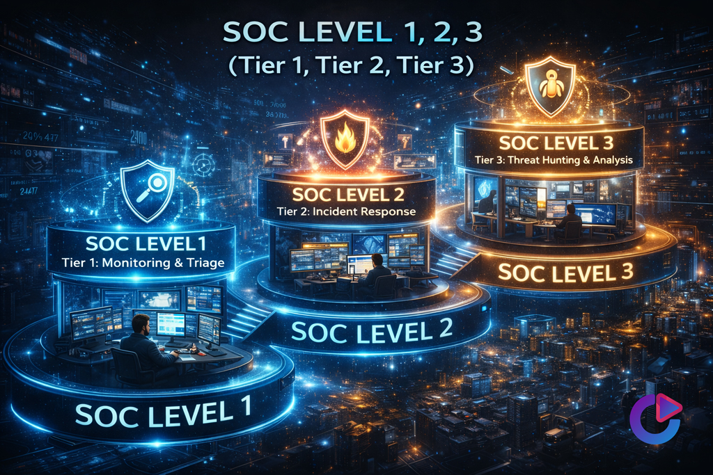 تفاوت نقش‌های SOC Level 1, 2, 3 (Tier 1, Tier 2, Tier 3) در مرکز عملیات ...